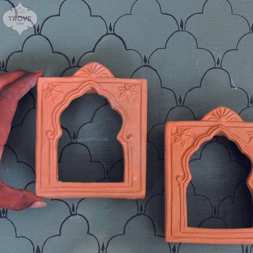 5.5" Terracotta Aala Diya Niches Wall Decor (Set of 2) – Trove Craft India