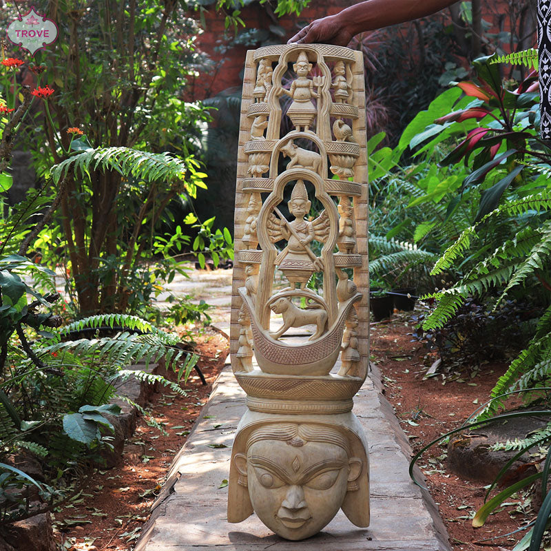 40" Durga Gomira Mask – Trove Craft India