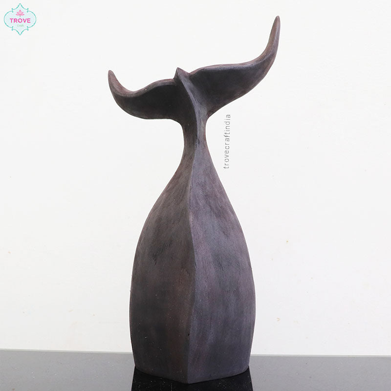 Hand Carved Wooden - Whale tail Decor for wall and table – Trove Craft ...