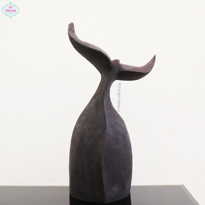 Hand Carved Wooden - Whale tail Decor for wall and table – Trove Craft ...