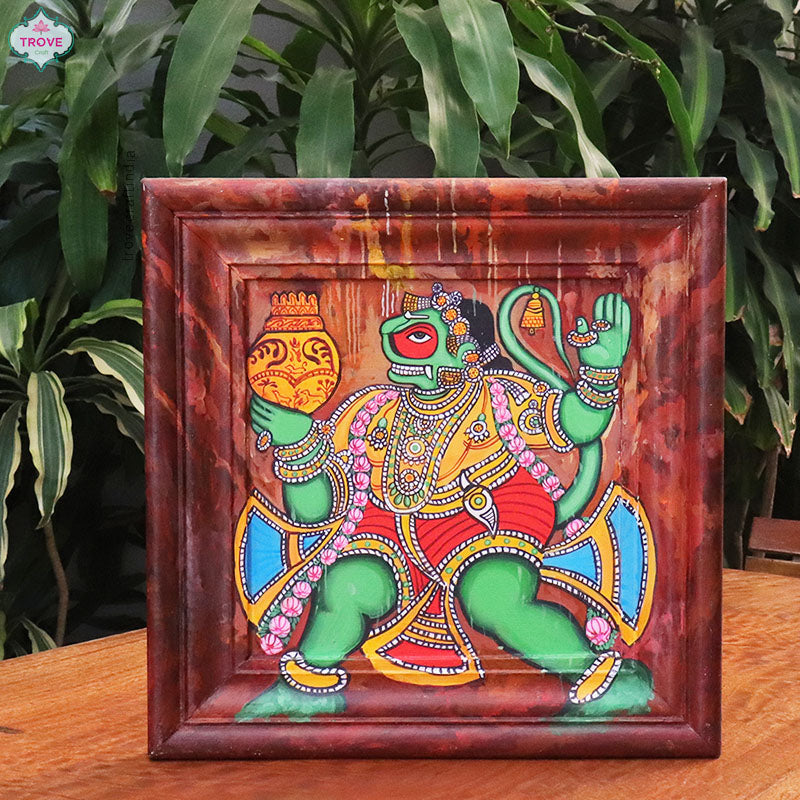 16" Infinity Frame Contemporary painting - Lord Hanuman from Thanjavur ...