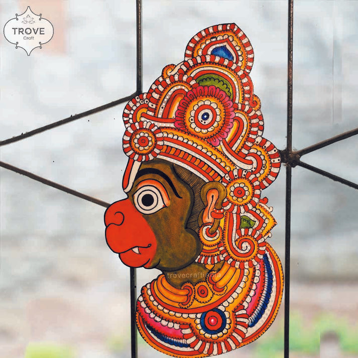 12" Hanuman Head Tholu Bommalata Shadow Puppet – Trove Craft India