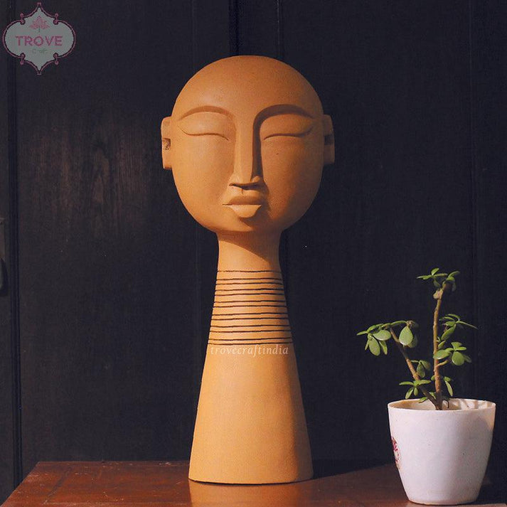Hand Carved - Wooden Tribal Face Bust - Table Decor – Trove Craft India