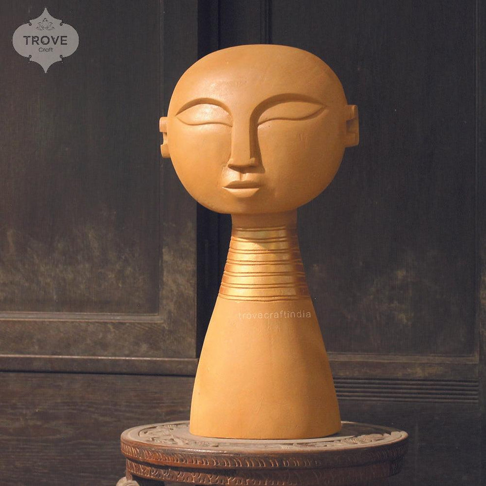 Hand Carved - Wooden Tribal Face Bust - Table Decor – Trove Craft India