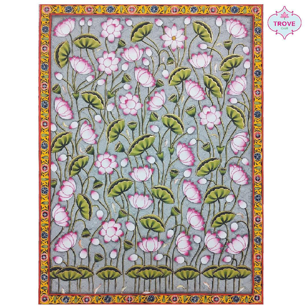 Kamal Talai Pichwai Painting - 36 x 48 Inch – Trove Craft India