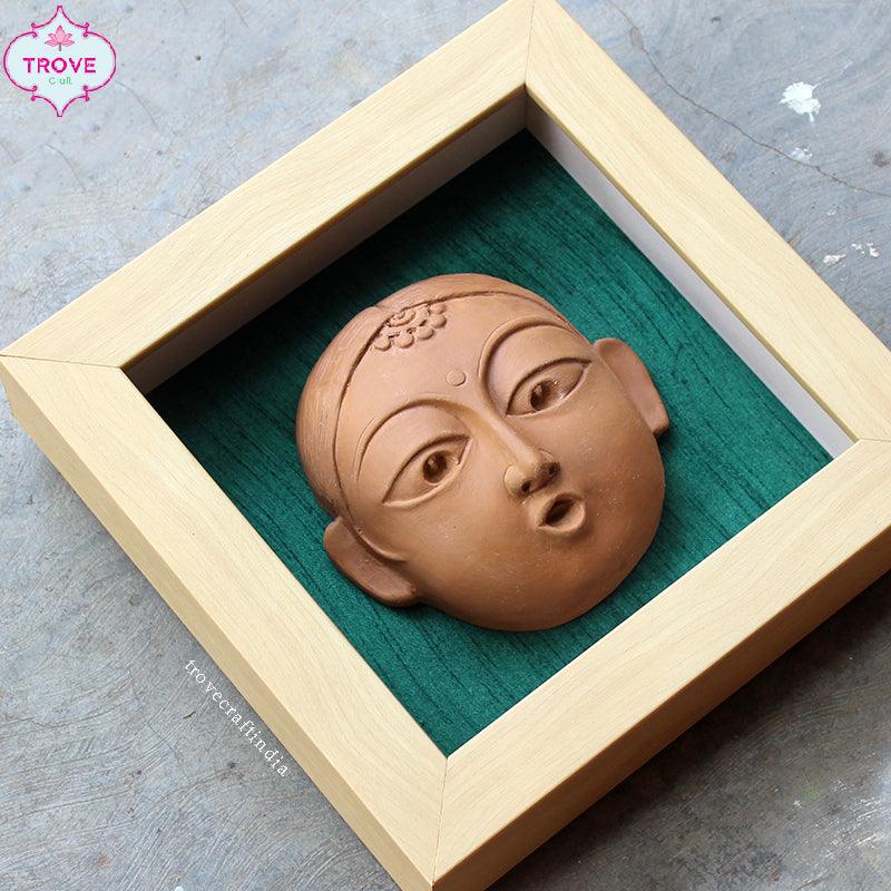 8"x 8"- Shadow Framed - Terracota Face Mask – Trove Craft India