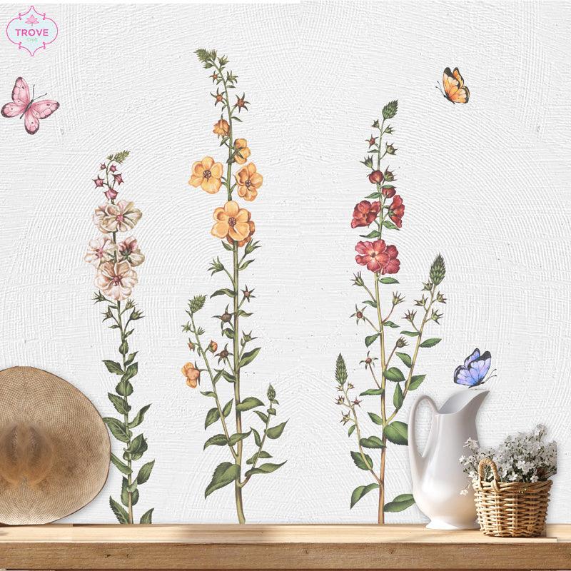 36" Self Adhesive Decals - Wild Flowers & Butterflies Set – Trove Craft ...