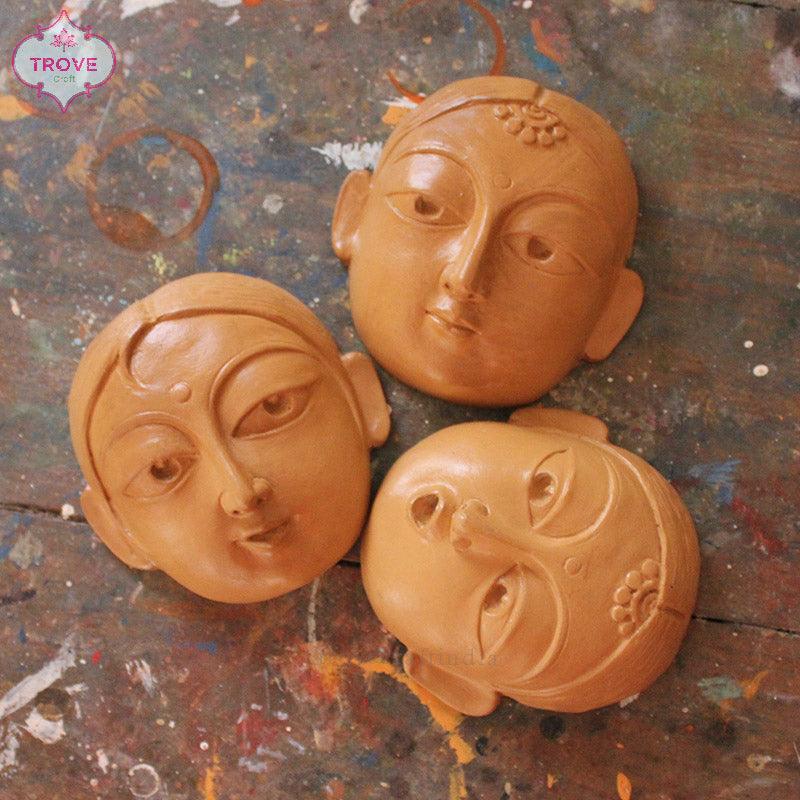 4.5" - The shades of Bengali Mei - Face Mask - Set Of 3 – Trove Craft India