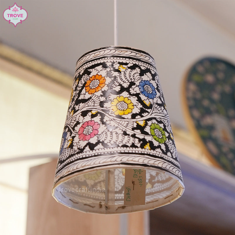 Hand-painted in Tholu Bommalata style - Ceiling Pendant Lamp – Trove ...