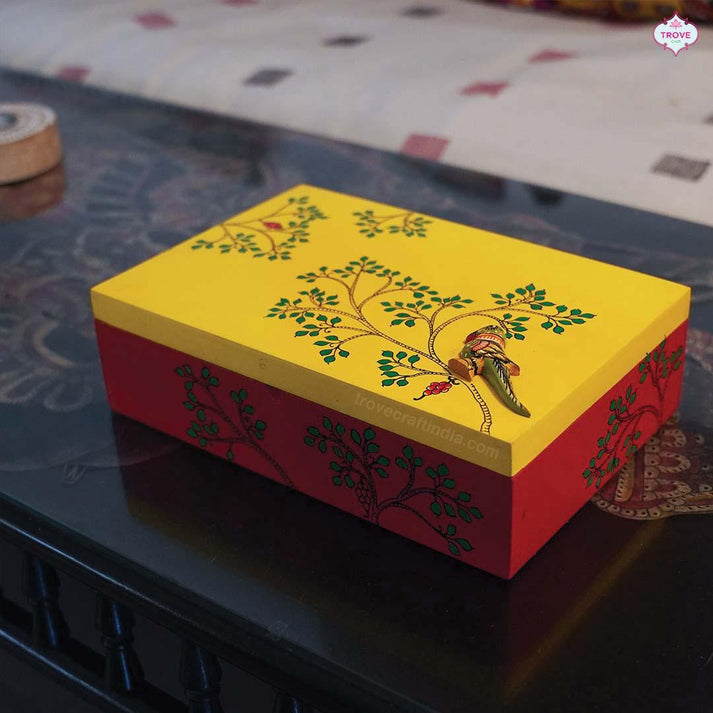 Handpainted Pattachitra Gift Box - 9" x 3" x 6" Inch – Trove Craft India